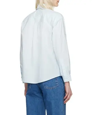 A.p.c. Boyfriend Logo-embroidered Buttoned Shirt