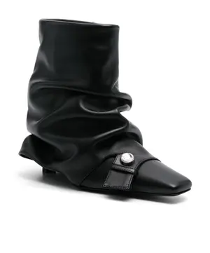 Attico Pleated Ankle Boots