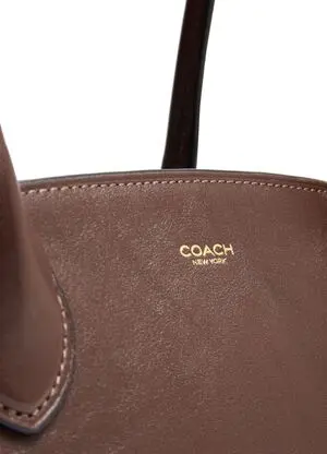 COACH Empire Carryall 34 Glazed Leather Shoulder Bag