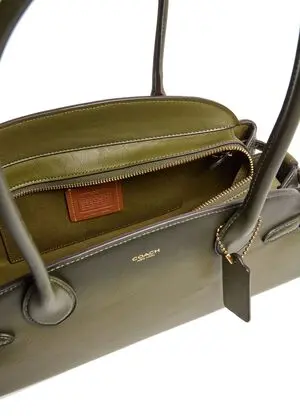 COACH Empire Carryall 34 Glazed Leather Shoulder Bag
