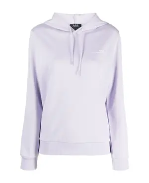 A.p.c. Item Logo Printed Drawstring Hoodie - White