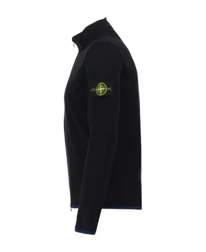 Stone Island Compass-patch High-neck Zipped Cardigan