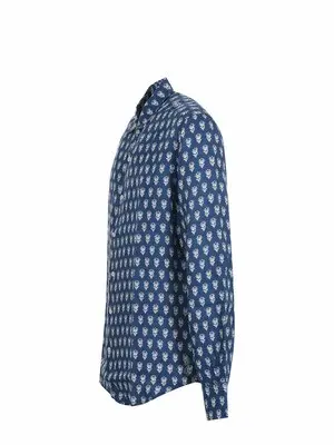 MC2 SAINT BARTH Floral Printed Curved Hem Shirt