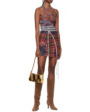 By Far Dulce Crystal Embellished Shoulder Bag