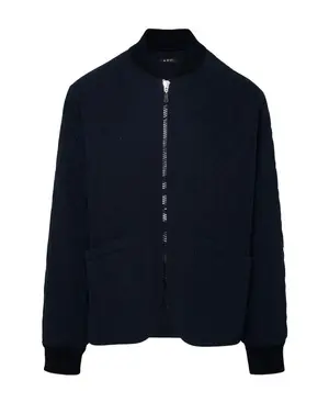 A.p.c. Quilted Bomber Jacket - Black