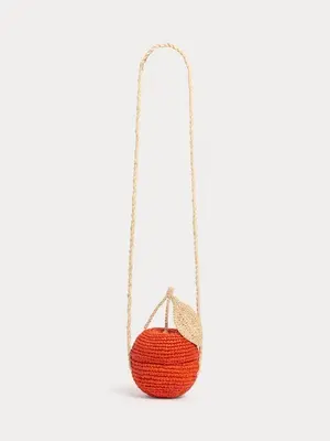 Bonpoint Cherry Raffia Crossbody Bag