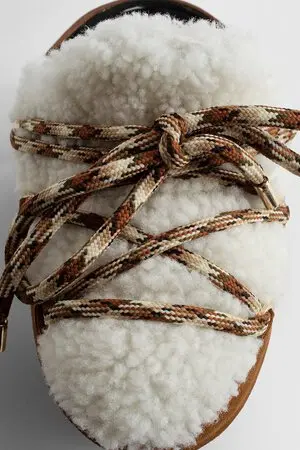 Moon Boot Round Toe Slip-on Slippers