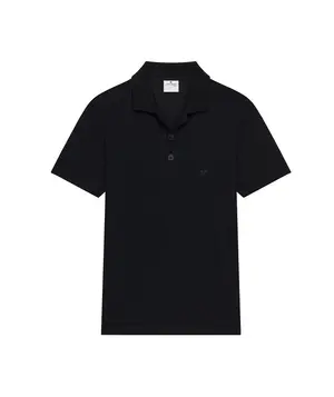 COURREGES Courrges Logo Embroidered Polo Shirt - Black
