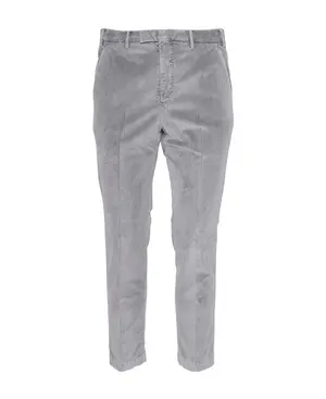 PT TORINO Corduroy Straight-leg Trousers - Gray