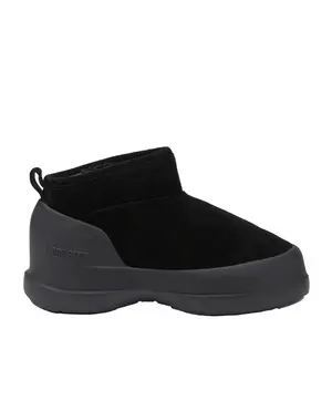 Moon Boot Round Toe Low-top Boots - Black
