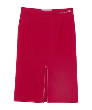 Marni Split-hem Midi Skirt - Red