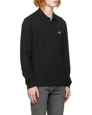 Lacoste Logo Long-sleeved Polo Shirt