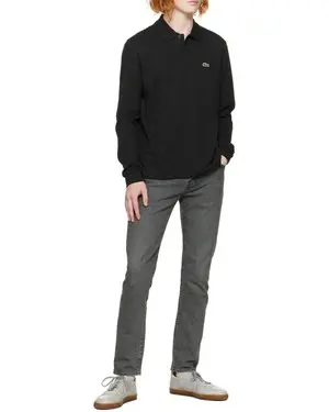Lacoste Logo Long-sleeved Polo Shirt