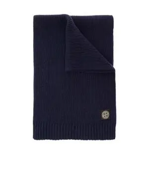 Stone Island Ribbed Knit Scarf