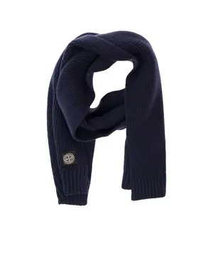 Stone Island Ribbed Knit Scarf