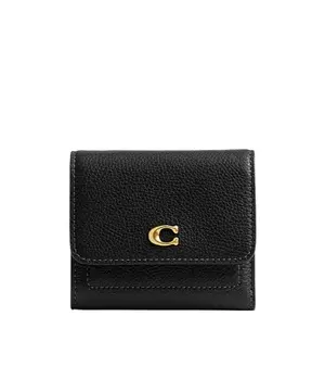 COACH Mila Small Flap Wallet - Black