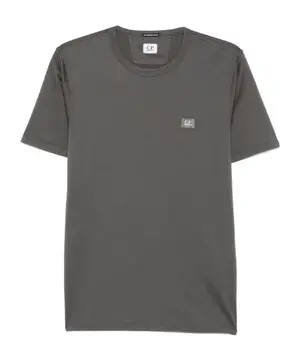 C.P. COMPANY Logo Patch Crewneck T-shirt - Grey