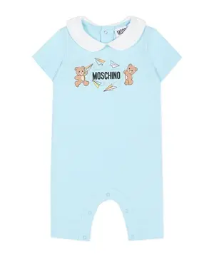 Moschino Logo-print Romper - Blue