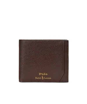 Polo Ralph Lauren Grain-textured Bi-fold Wallet - Brown