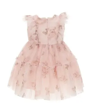 Monnalisa Teddy Bear Print Dress