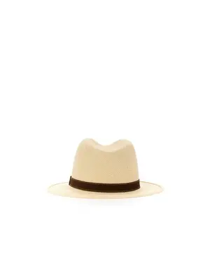 Borsalino Panama Hat With Leather Strap