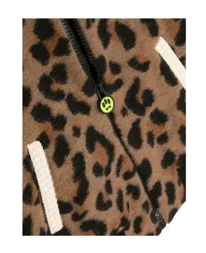 BARROW Cheetah-print Felted Bomber Jacket