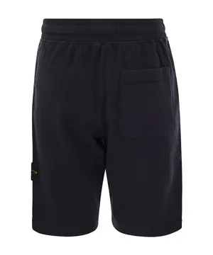Stone Island Logo Patch Drawstring Bermuda Shorts