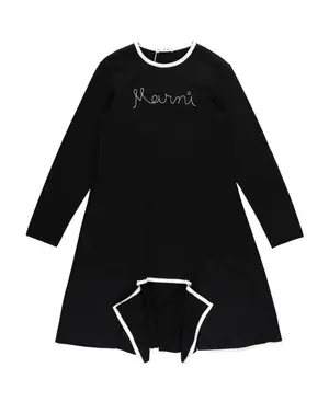 Marni Round Neck Long-sleeved Dress - Black