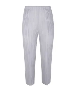 PLEATS PLEASE BY ISSEY MIYAKE Pleated Trousers - Light Gray