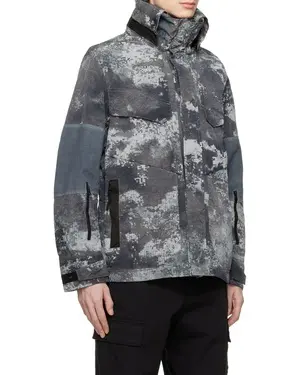 Stone Island Camouflage Printed Logo Patch Jacket