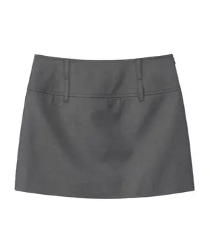 DUNST Micro Mini Skirt - Grey