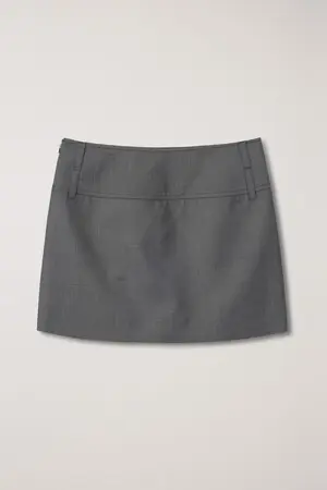 DUNST Micro Mini Skirt - Grey