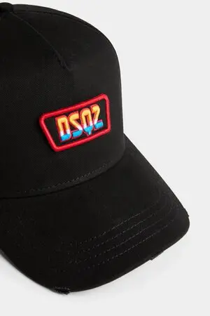 Dsquared2 Logo Embroidered Distressed Baseball Cap