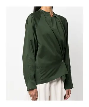 LEMAIRE Band Collar Asymmetric Shirt - No