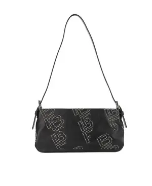 By Far Monogram Studded Shoulder Bag