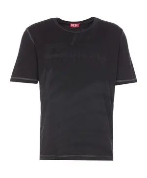 DIESEL® T-adjust-r13 Laser-faded Logo T-shirt - Black