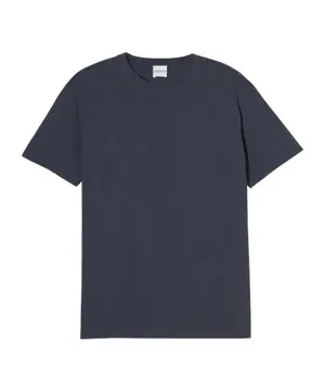 Closed Round Neck Short Sleeve T-shirt - Black