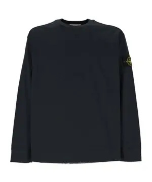 Stone Island Logo Patch Crewneck Sweatshirt - Blue