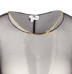 Elisabetta Franchi Mesh Long-sleeve Bodysuit