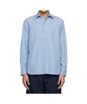 SUNFLOWER Striped Buttoned Shirt - Blue