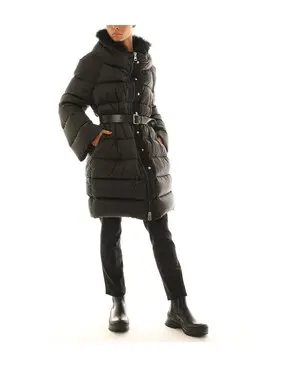 Ermanno Scervino Belted Hooded Coat