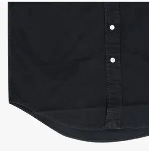 Polo Ralph Lauren Polo Pony Embroidered Curved Hem Shirt - Black