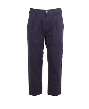 Carhartt Wip Logo Patch Cropped Cargo Trousers