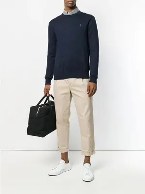 Polo Ralph Lauren Navy Logo Embroidered Sweater