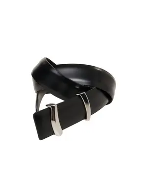 ORTIGNI Iconic Brackets Formal Leather Belt