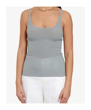 MSGM Ribbed Logo Tank Top