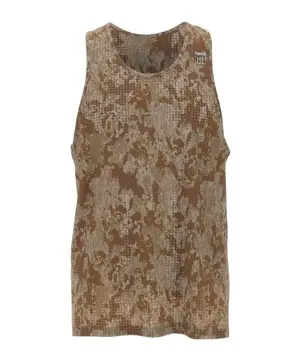 Satisfy Space O Perforated Performance Top - Brown