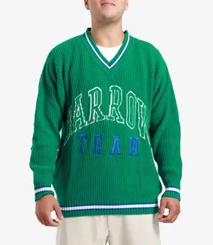 BARROW Intarsia-logo V-neck Jumper
