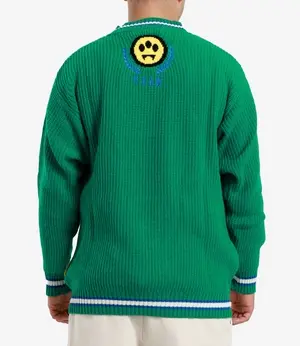 BARROW Intarsia-logo V-neck Jumper