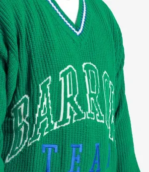 BARROW Intarsia-logo V-neck Jumper